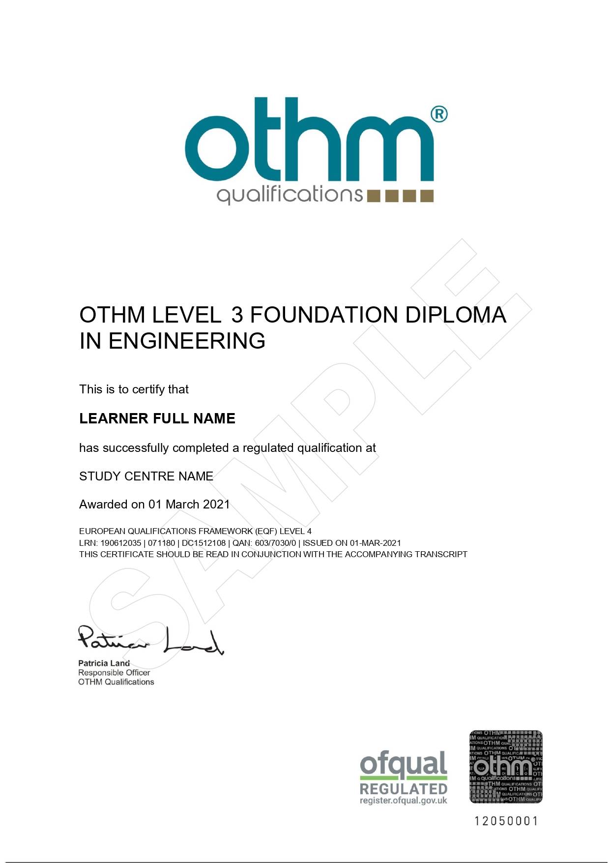 Level 3 Foundation Diploma in Engineering - LCPS